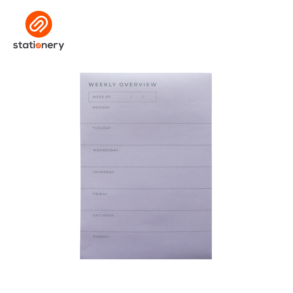 Weekly Overview Planner 60 Sheets A5 – SM Stationery