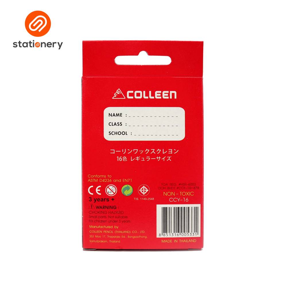 Colleen Crayons - 16 Colors – SM Stationery