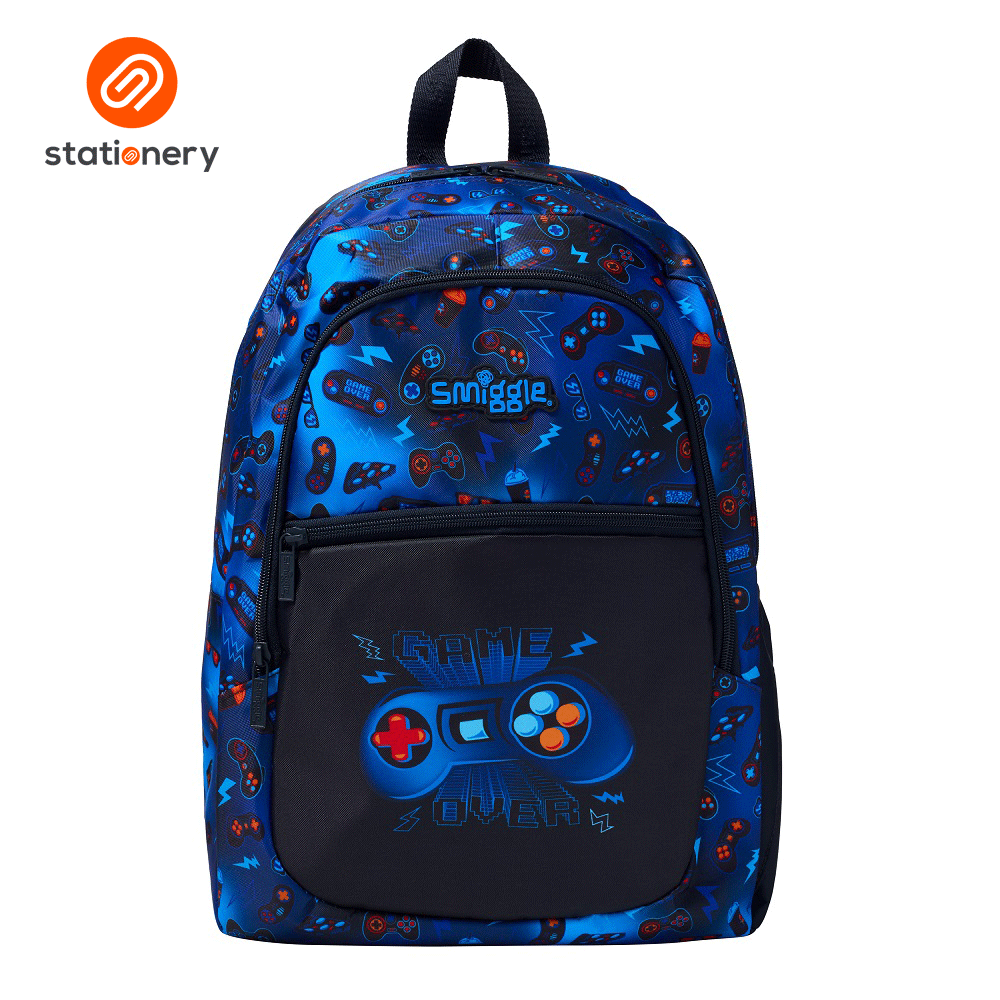 Smiggle Wonder World Classic Lite Backpack - Black Mid Blue – SM Stationery