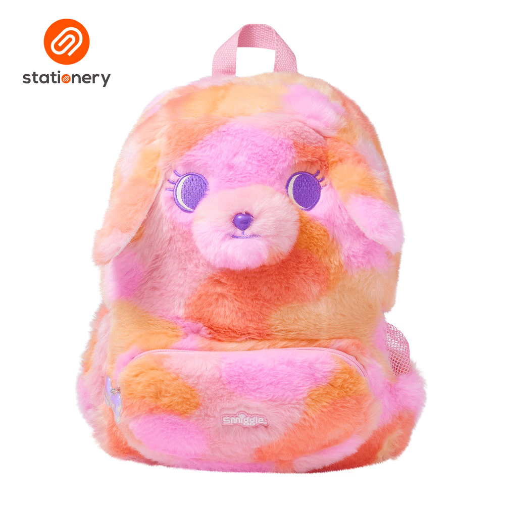 Smiggle Fluffy Pup Pink Junior Backpack – SM Stationery