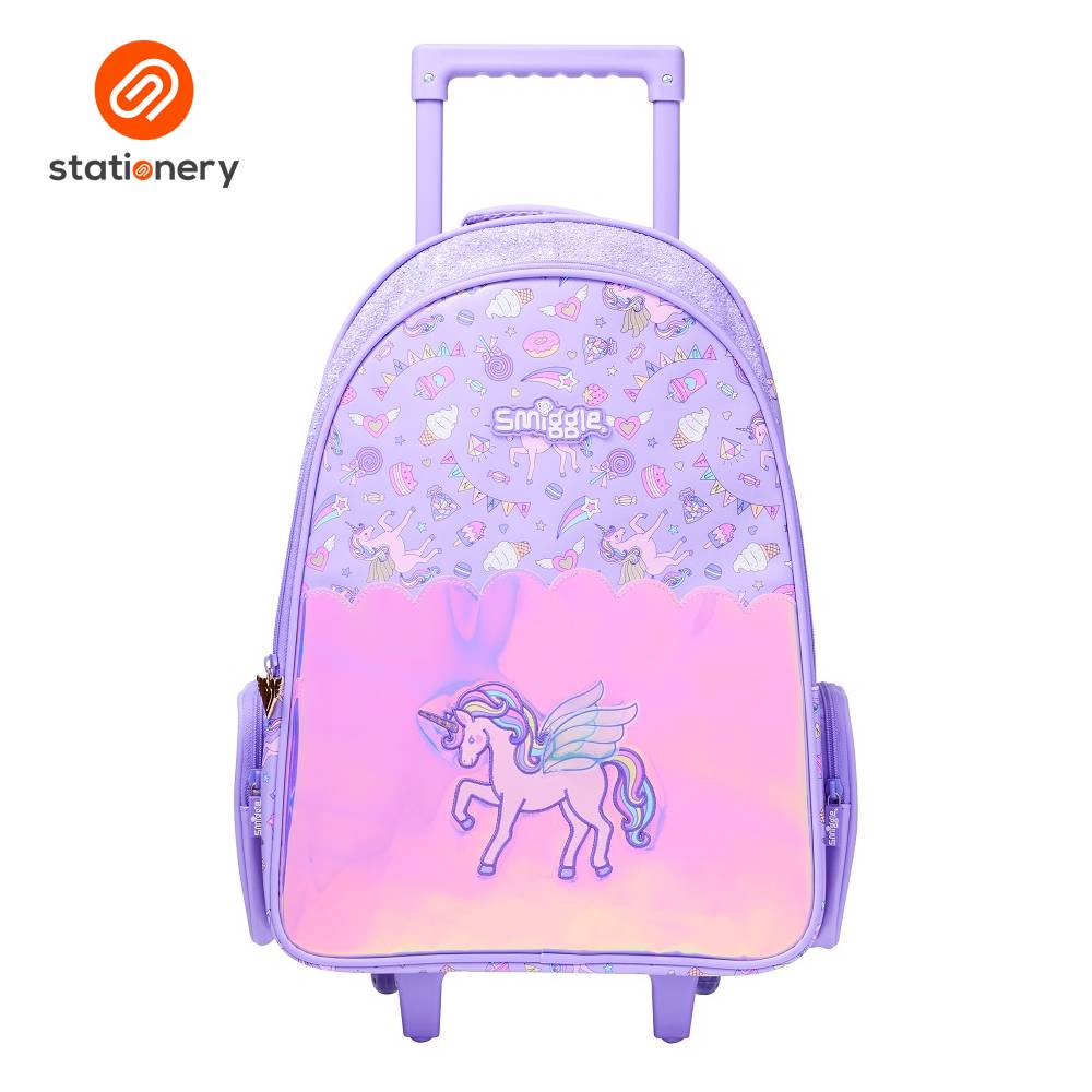 Smiggle Funfair Backpack Trolley With Light Up Wheels - Lilac – SM ...