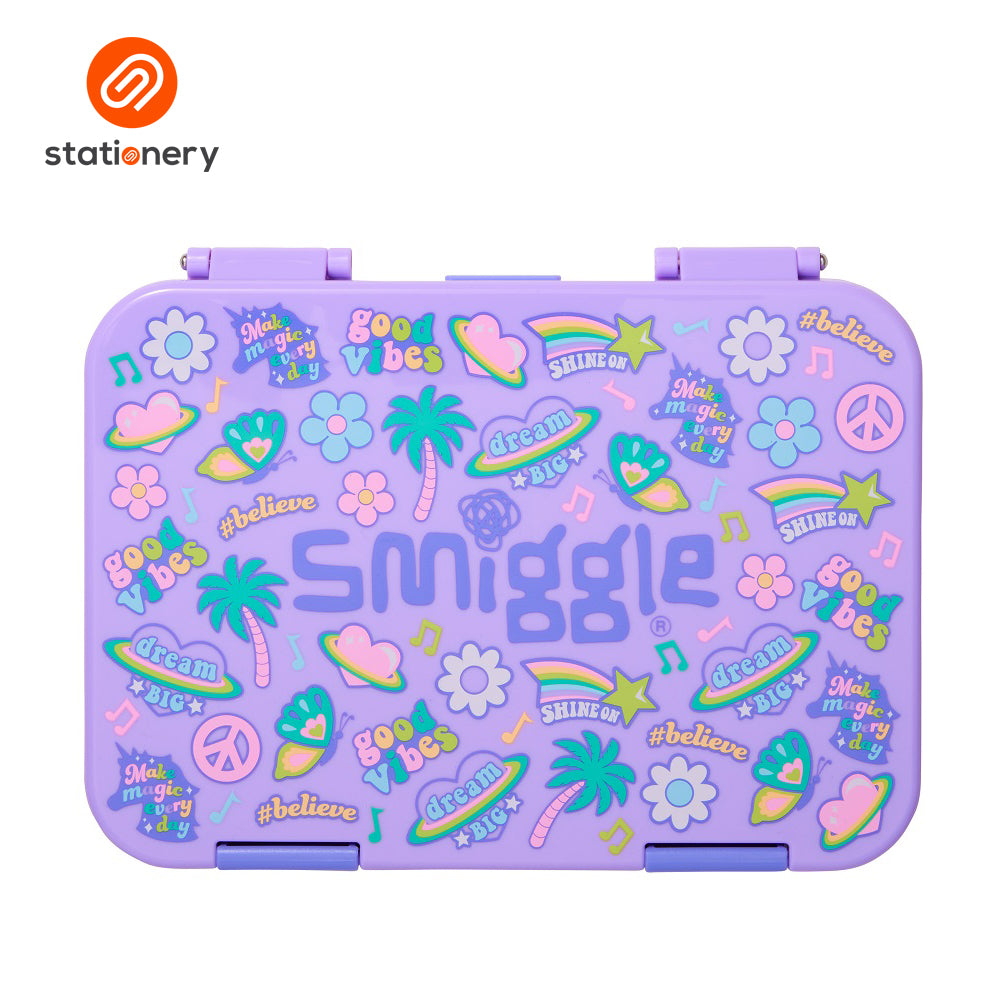 Smiggle All Stars Medium Happy Bento Lunchbox - Lilac – SM Stationery