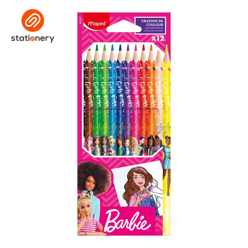 Maped Barbie Color Pencil 12c – SM Stationery