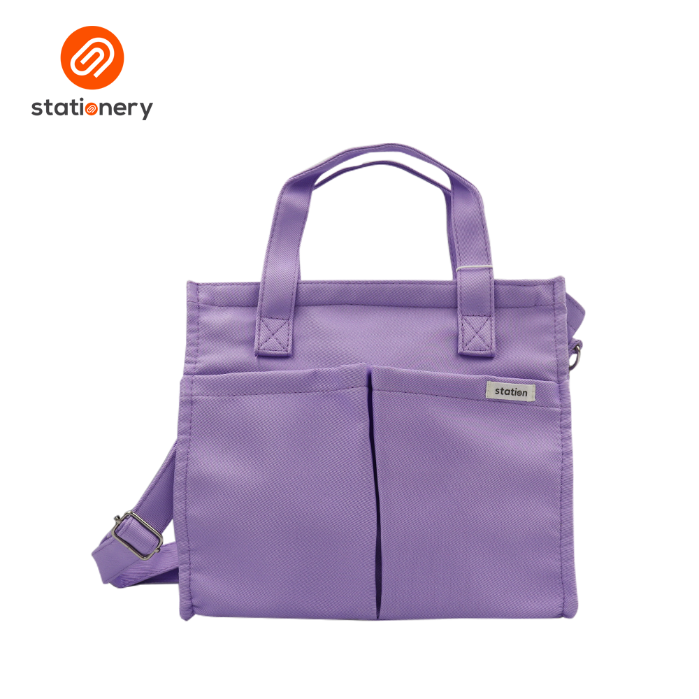 Small Tote Bag Two Front Pockets - 25.5x10x22cm – SM Stationery