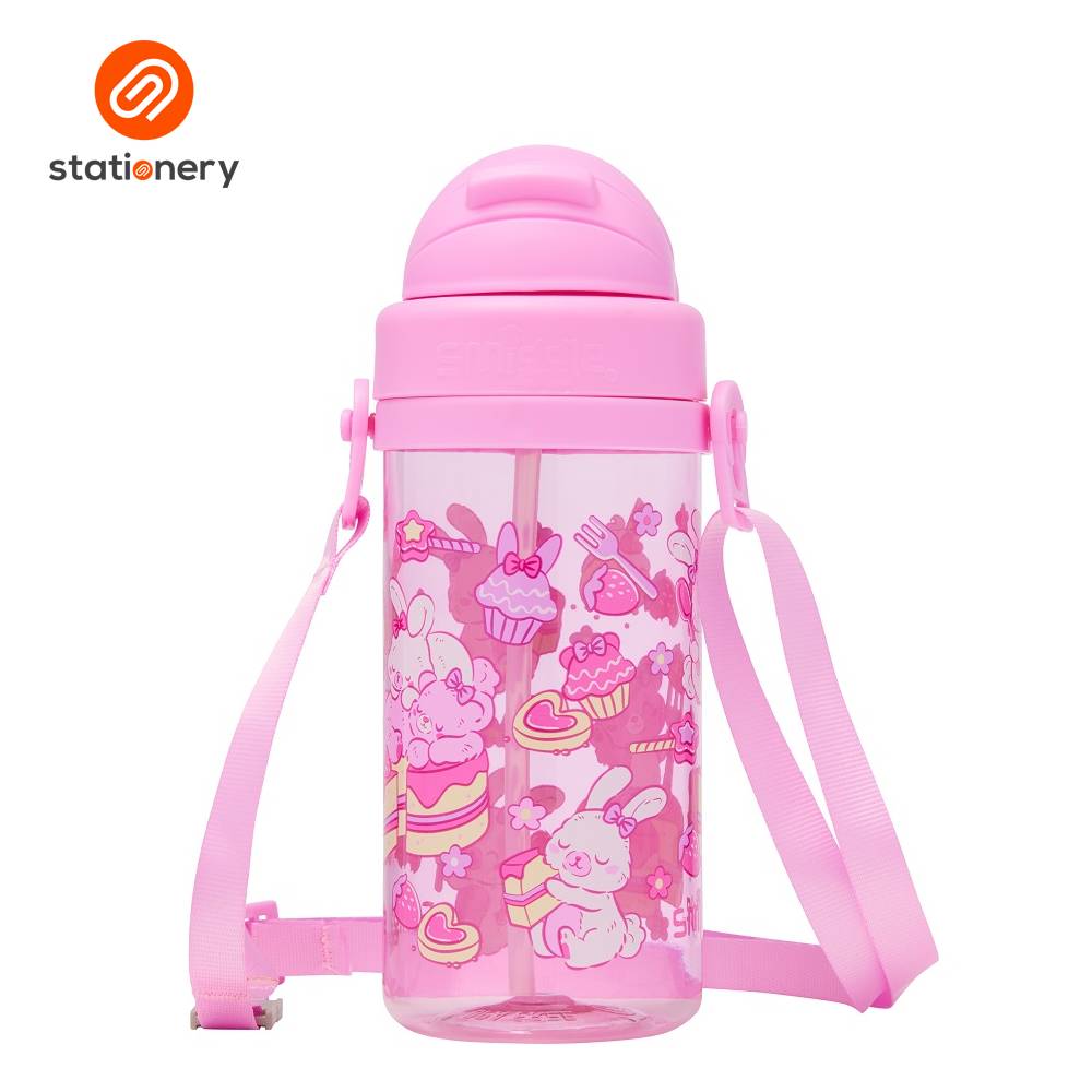 Smiggle Out & About Teeny Tiny Drink Bottle With Strap 400mL - Pink ...