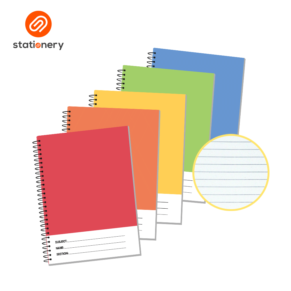 Pastel Colors Spiral Notebook 80lvs Pack of 5 – SM Stationery