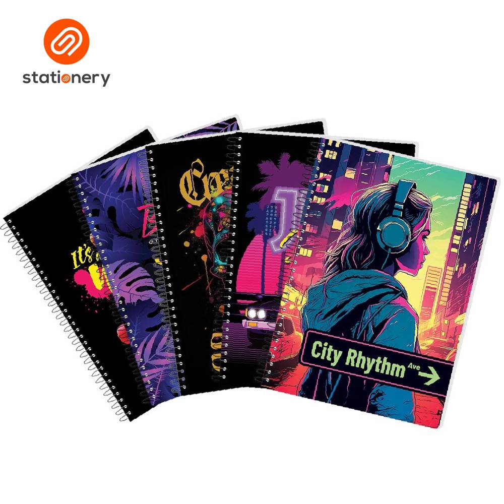 Advance Spring Leaf Spiral Notebook Black Collection Pack of 5 – SM ...