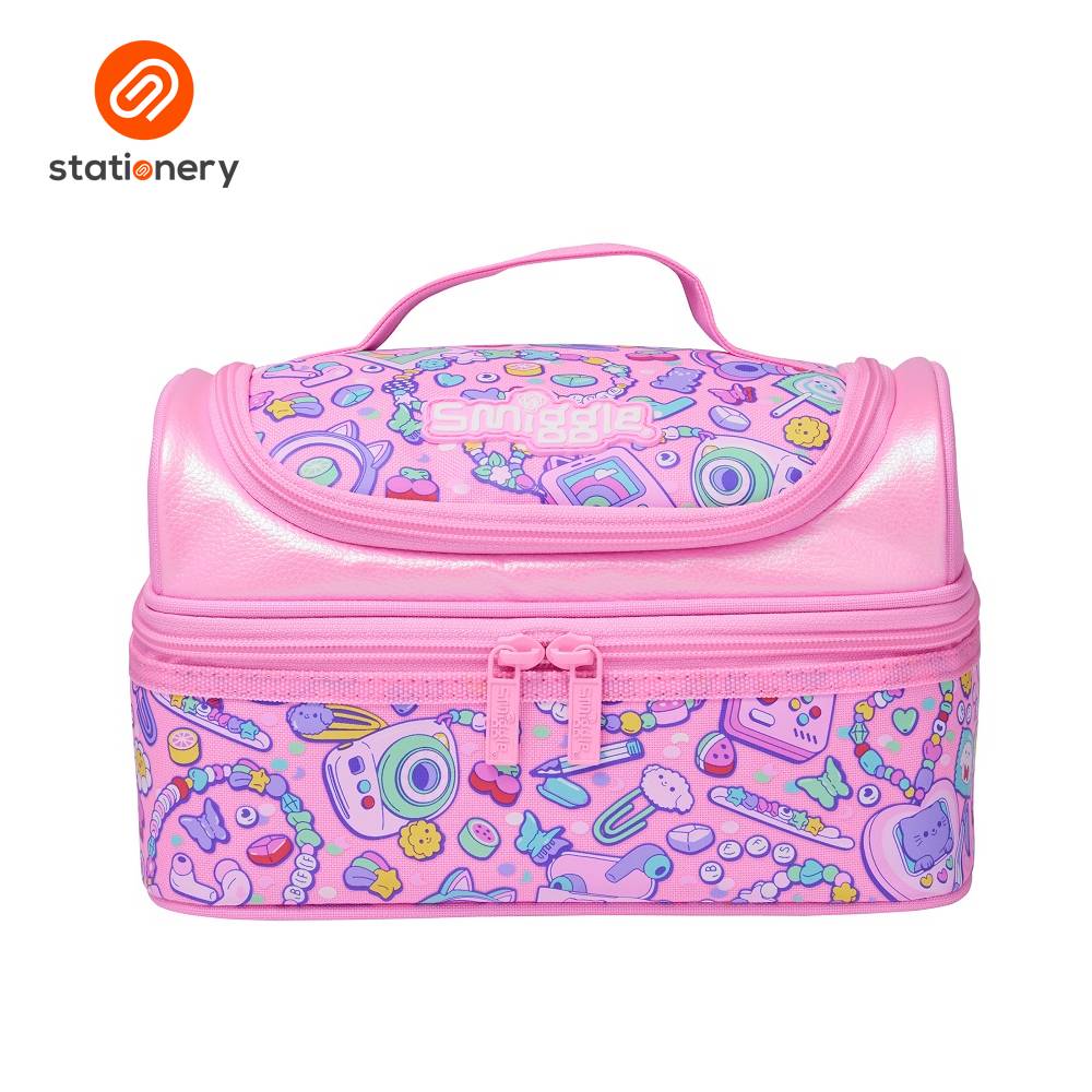 Smiggle Super Charge Double Decker Lunchbox - Pink – SM Stationery