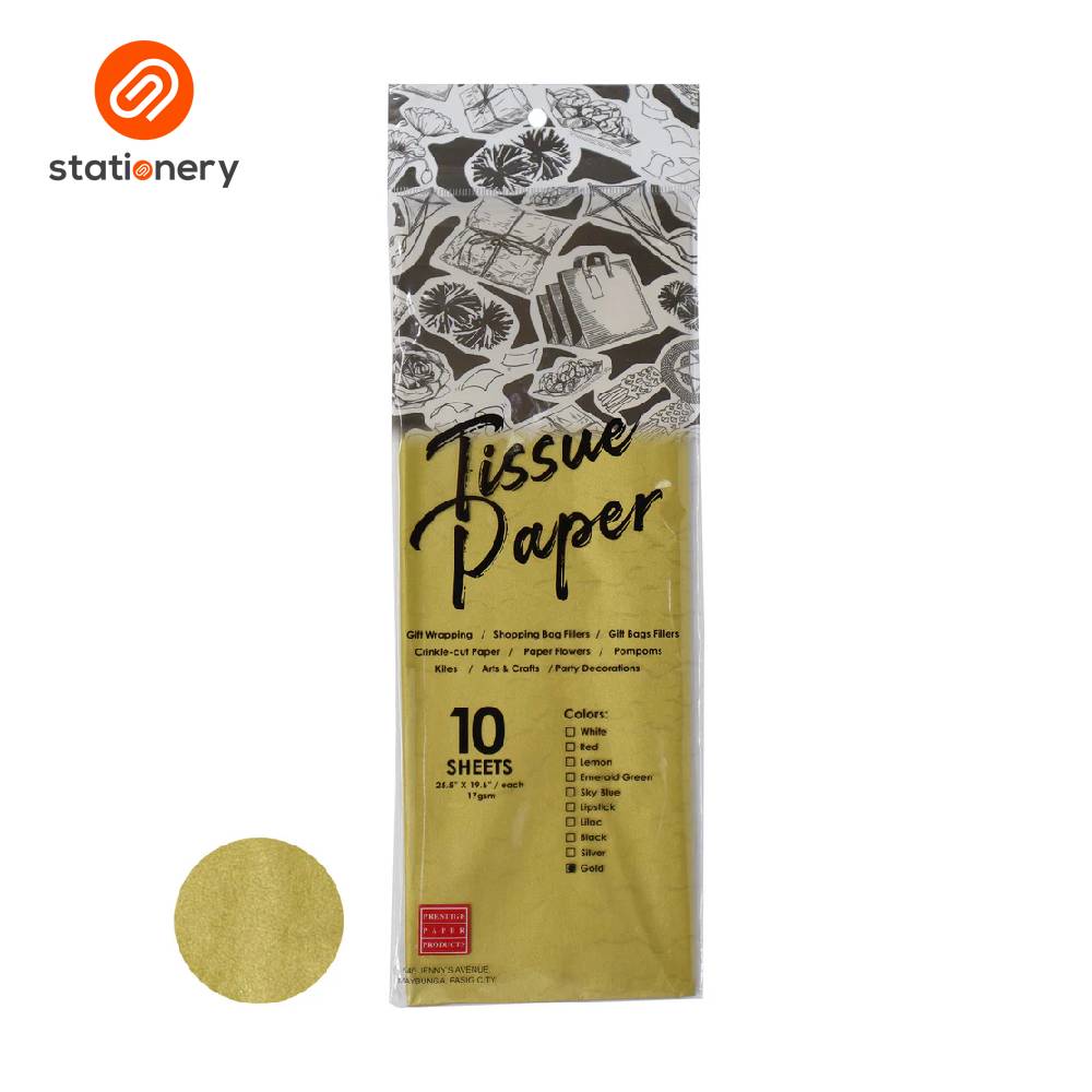 Colored Tissue Paper 17gsm 10 Sheets per Pack – SM Stationery