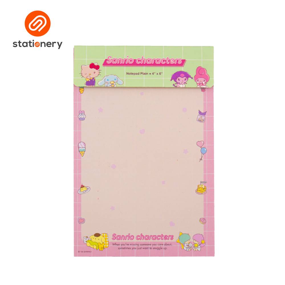 Sanrio Notepad Plain - 4x6" – SM Stationery