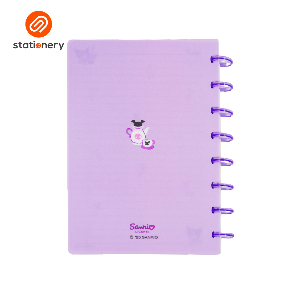 Kuromi Notebook Ruled PP Disc Bind w Ruler A5 (148x210mm) – SM Stationery