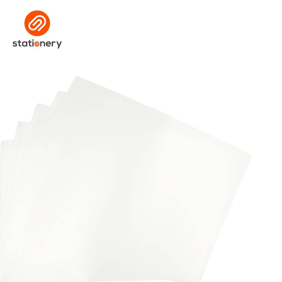 L Type Plastic Single Folder Pack of 5 - A4