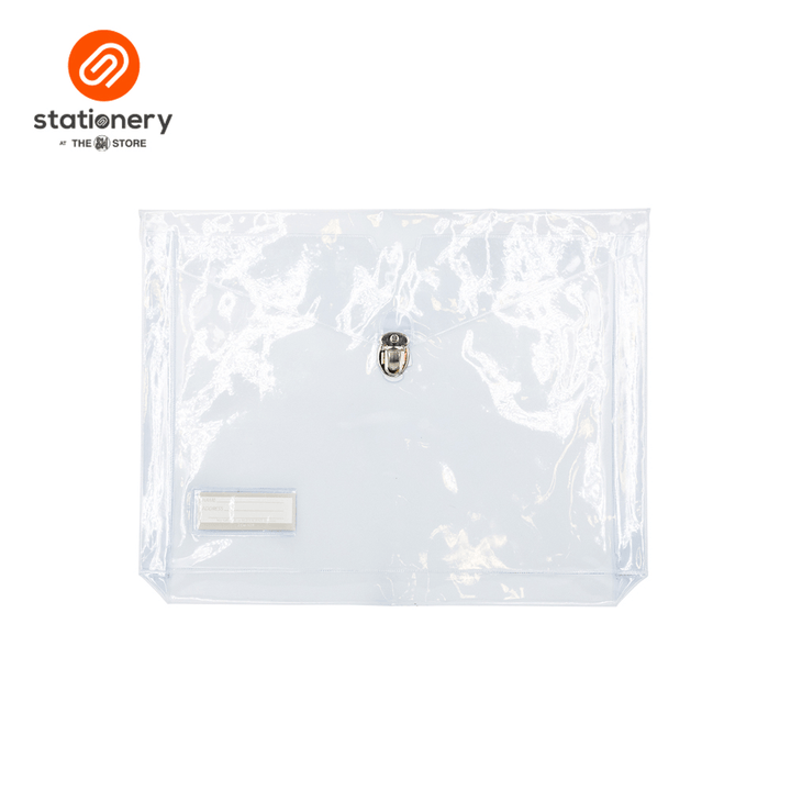 Clear Plastic Expanding Envelope With Push Lock Long – SM Stationery