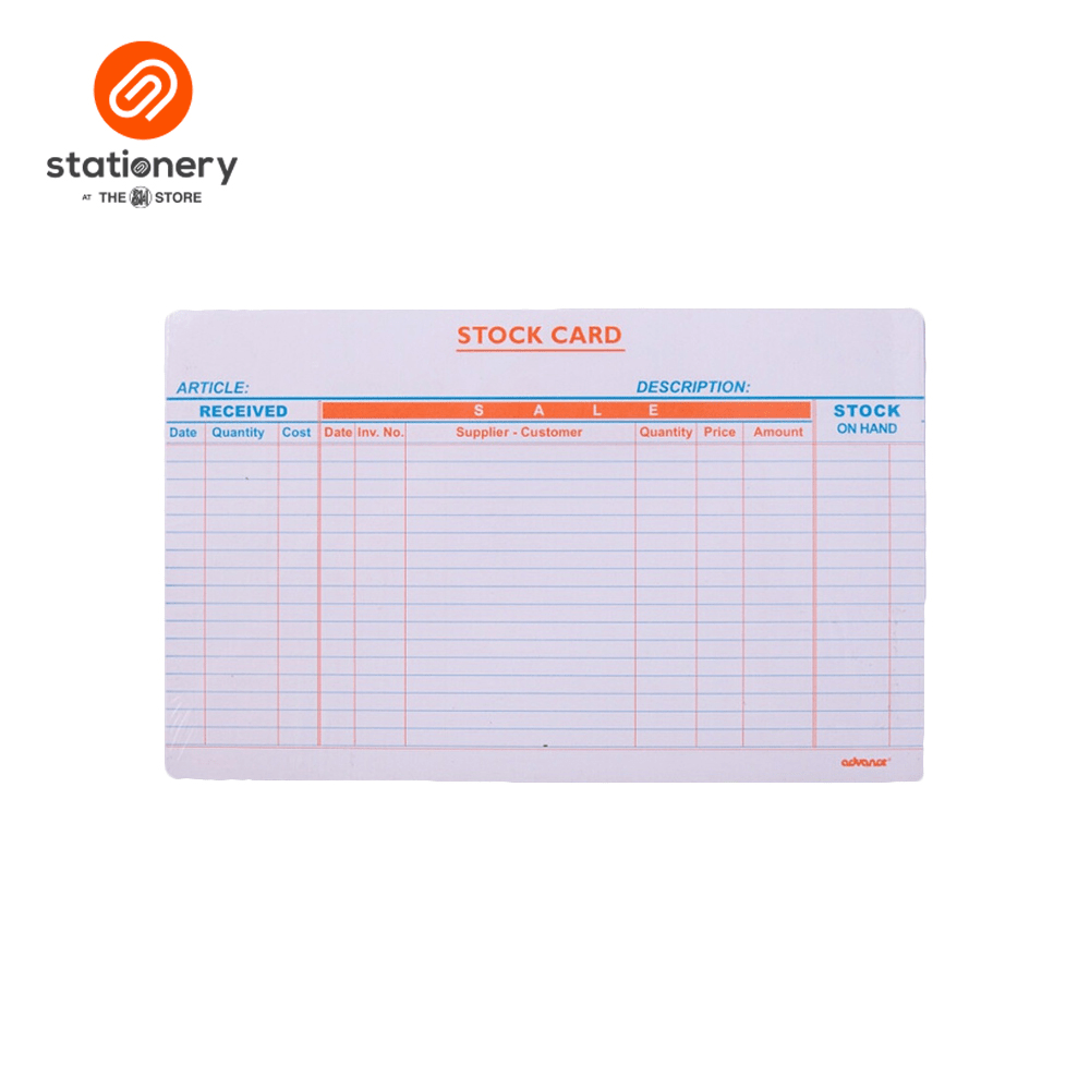 Advance Stock Card 5X8" 100 Pieces per Pack – SM Stationery