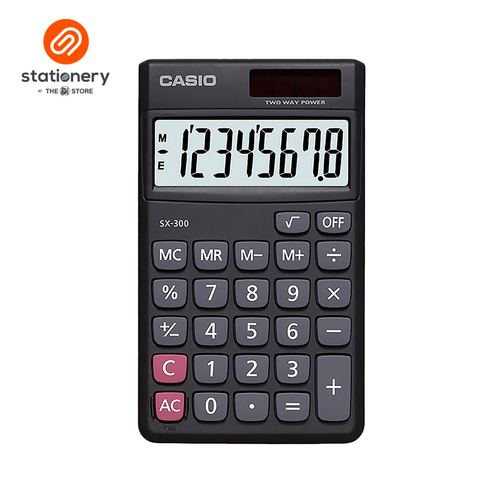 Casio Handheld Calculator 8 digits SX300W – SM Stationery