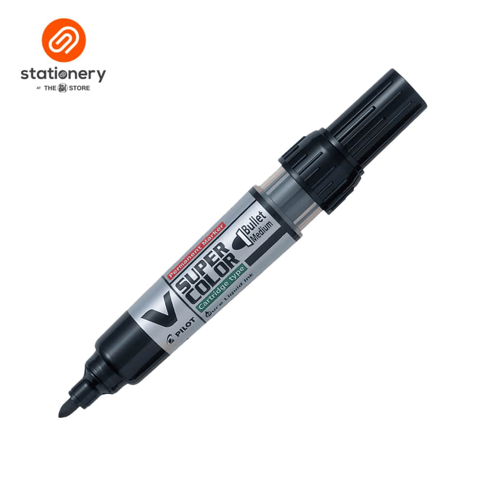 Pilot V Super Color Permanent Marker Bullet Black – SM Stationery