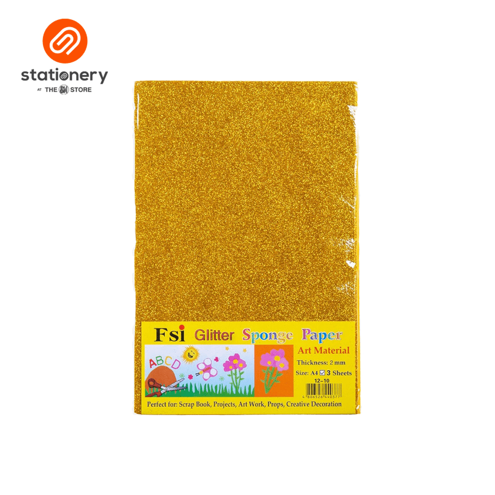 FSI Glitter Rubber Foam A4 3 Sheets – SM Stationery