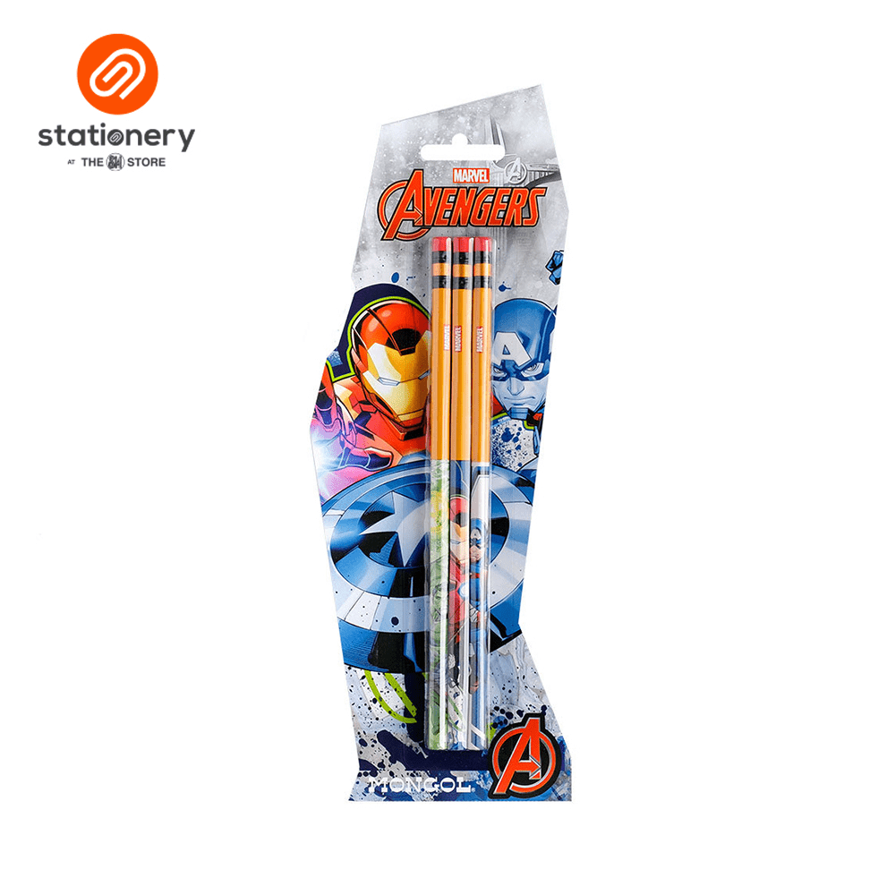Mongol Marvel Pencils Pack of 3 Iron Man/ Captain America – SM Stationery