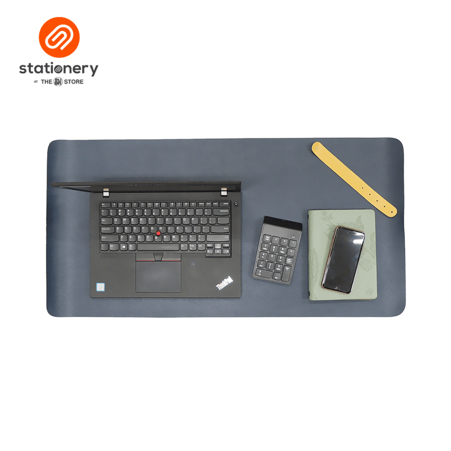 Desktop Leatherpad Dual Side Navy/ Mustard – SM Stationery